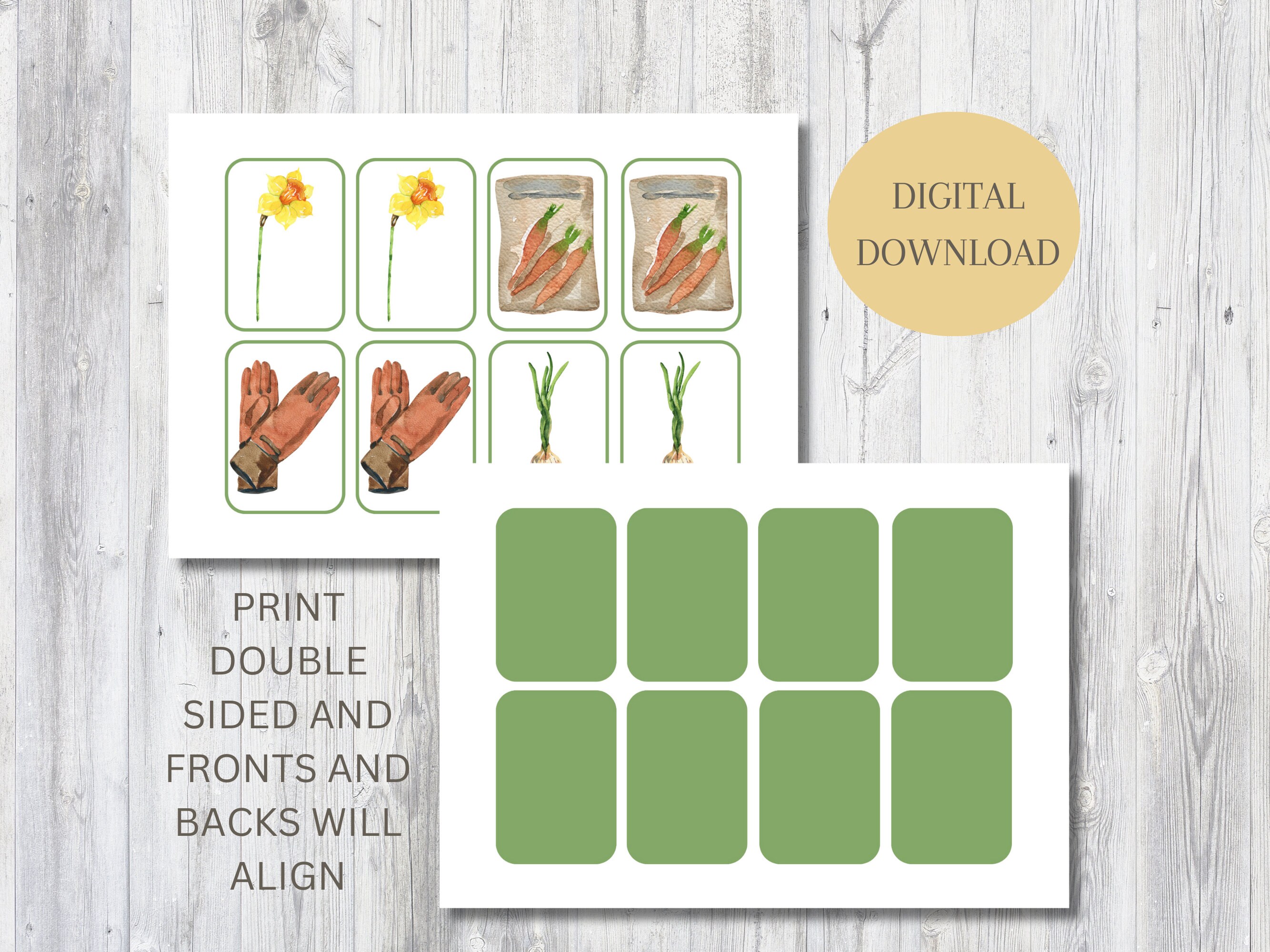 Farm Memory Game for Toddlers Printable Matching Game for Kids Activity ...