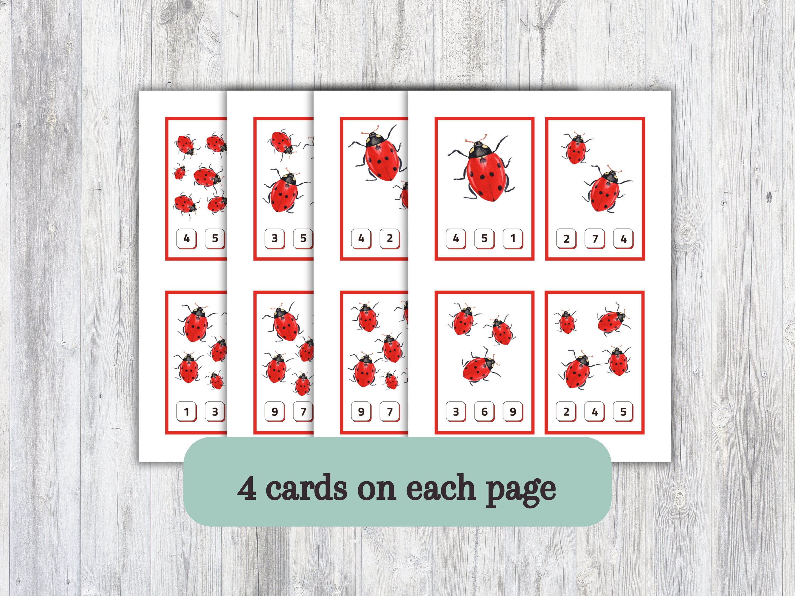 Count and Clip Cards for Toddler Game Printable Counting Cards ...