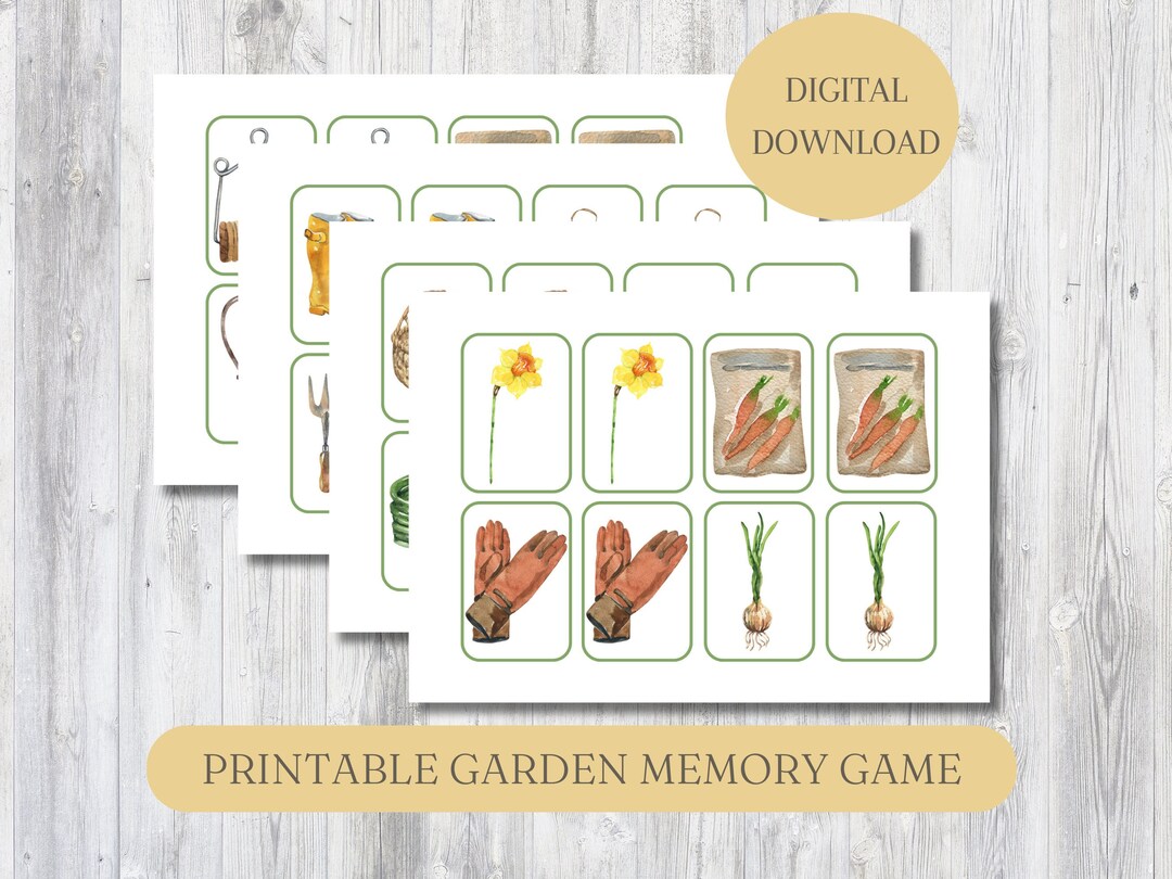 Farm Memory Game for Toddlers Printable Matching Game for Kids Activity ...