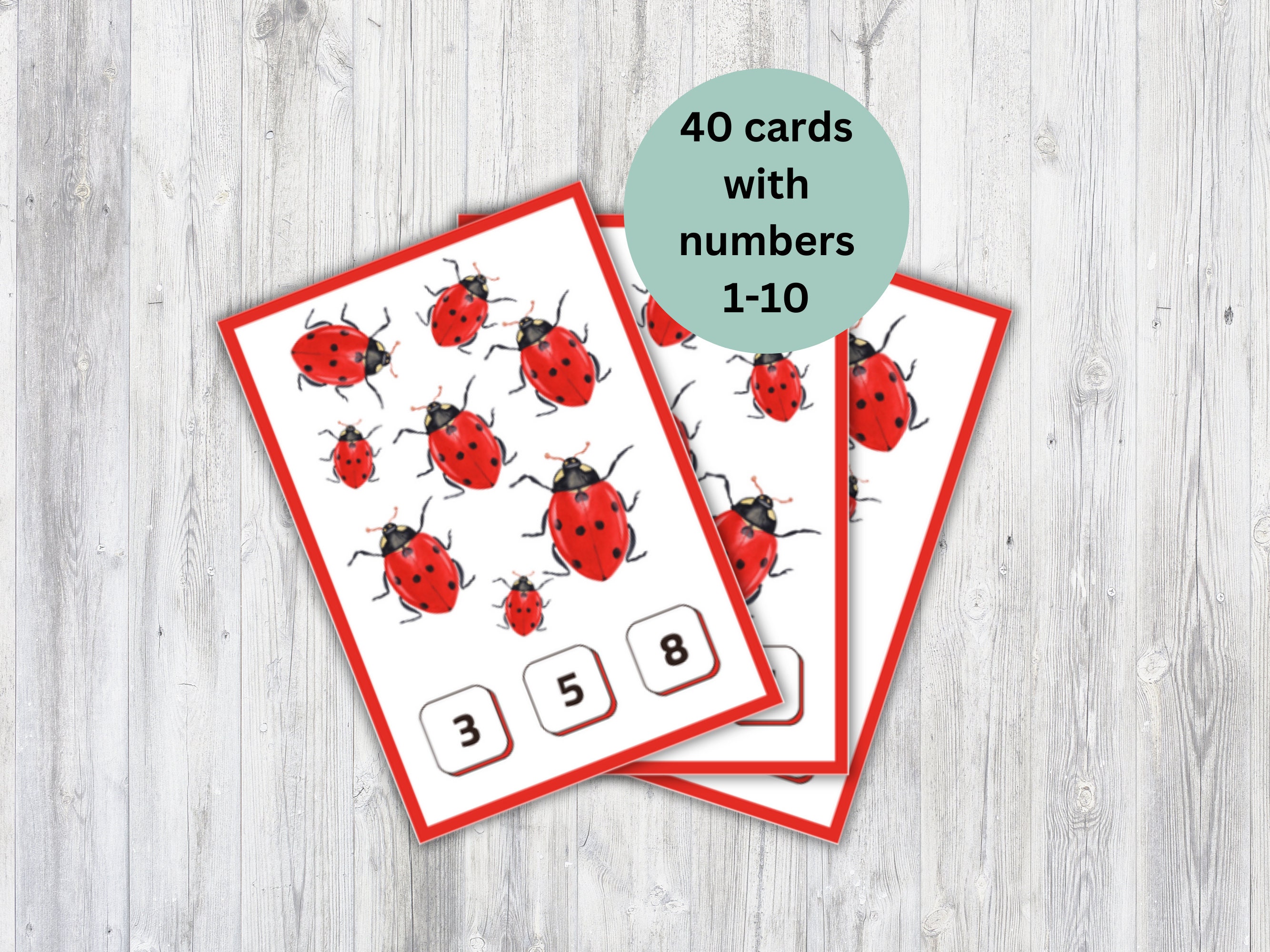 Count and Clip Cards for Toddler Game Printable Counting Cards ...