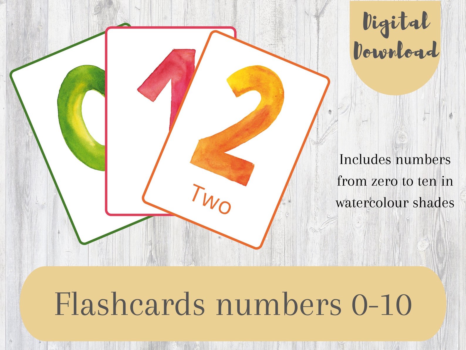 Printable Flashcards for Kids to Learn 0-10 Fun With Numbers - Etsy