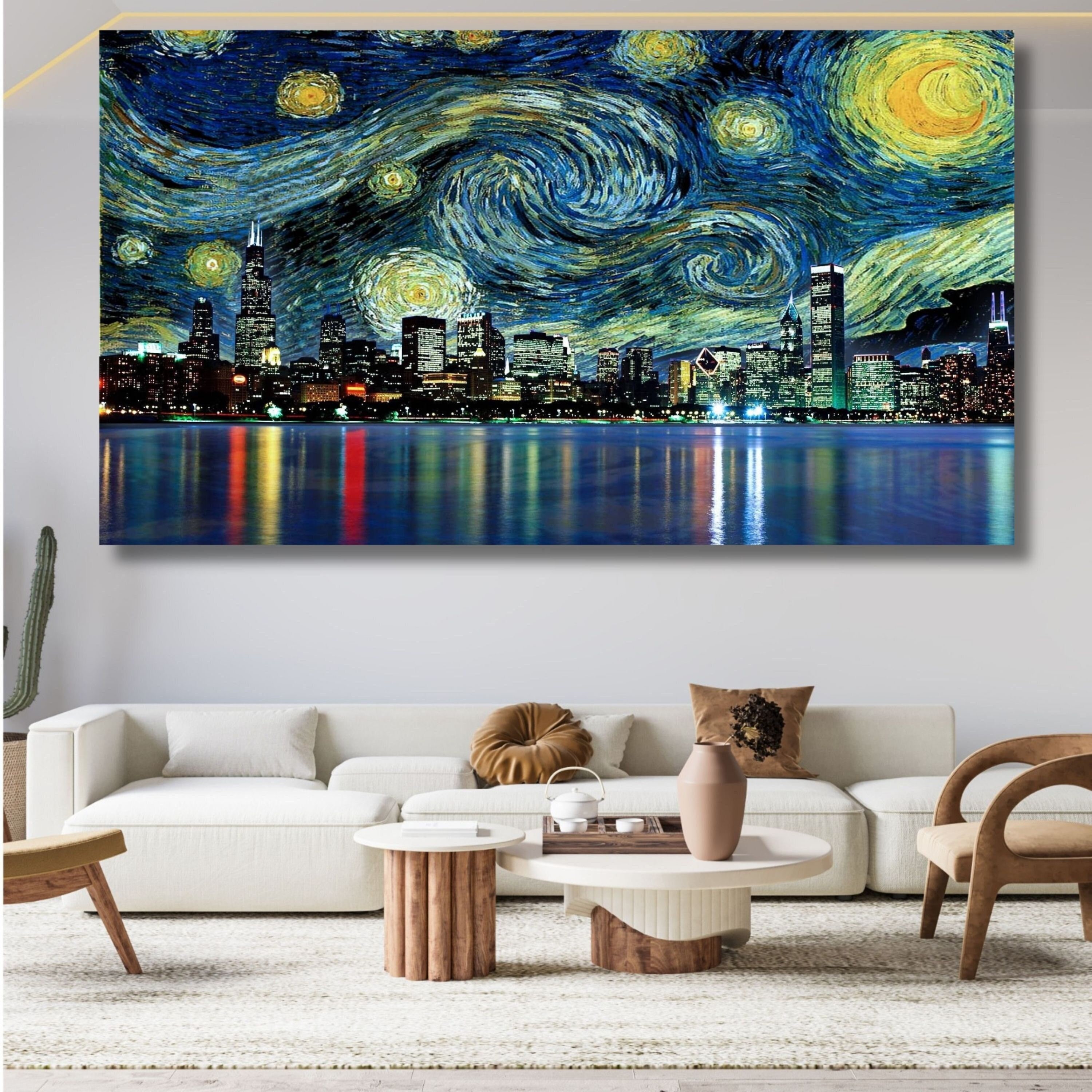 Vincent Van Gogh - “starry Night Over the City” (1888) Canvas Wall Art ...