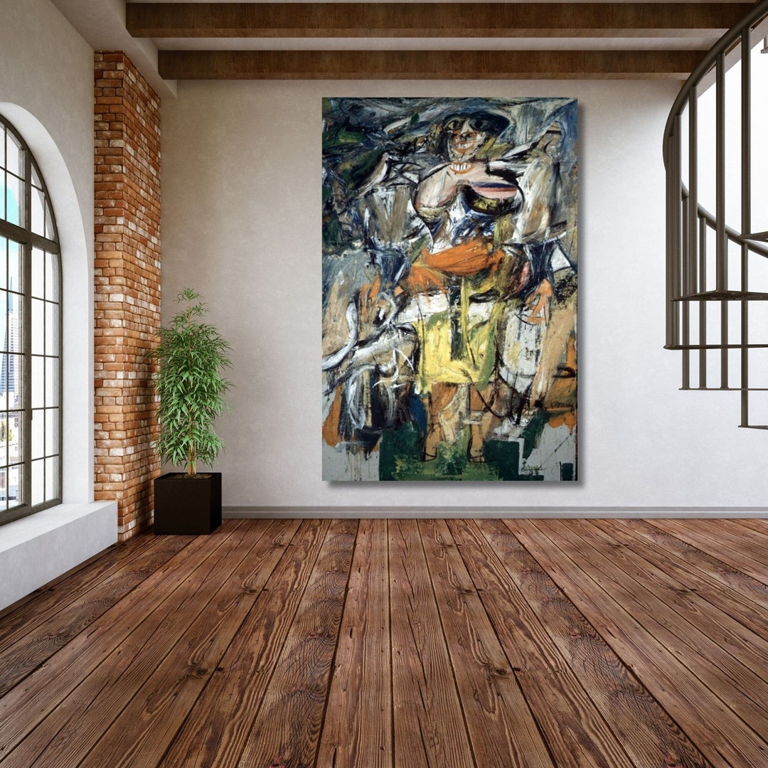 Willem De Kooning Woman and Bicycle Canvas Wall Art Abstract Wall Art ...