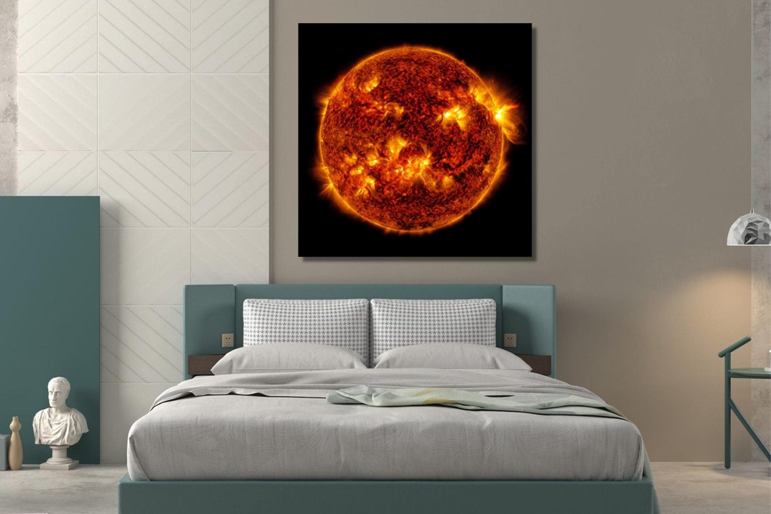 Sun Canvas Wall Art Sun Photo From Space Real Sun Photo Print Nasa ...