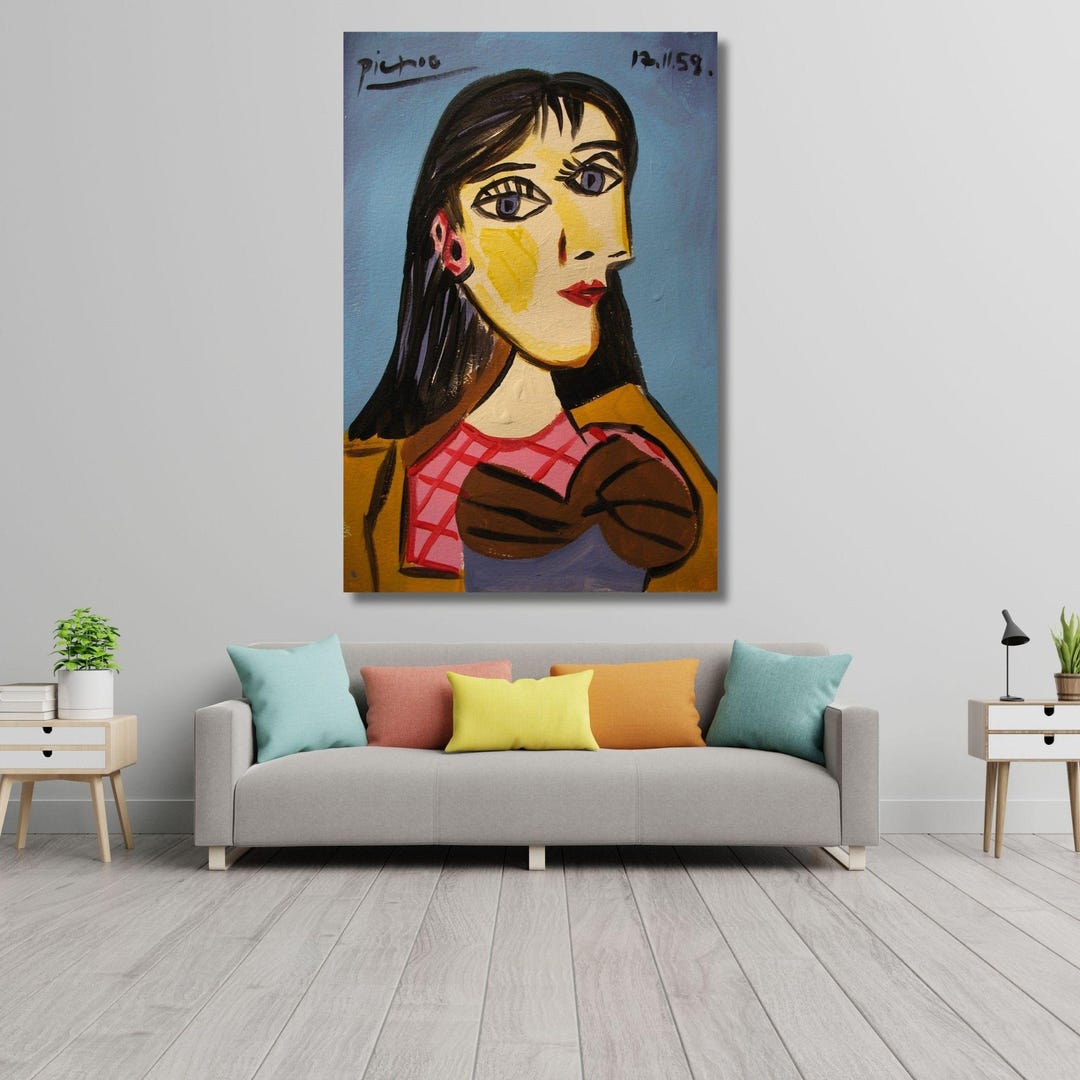 Pablo Picasso Woman Scaled Art, Pablo Picasso's Abstract Art Vibrant ...