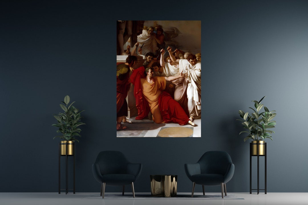 The Death of Julius Caesar by Vincenzo Camuccini Canvas Wall Art,julius Caesar Canvas Wall Art ...