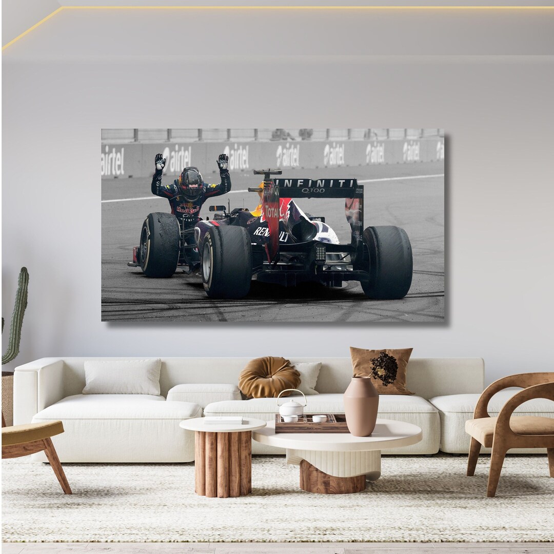 Sebastian Vettel Poster,sebastian Vettel Canvas Print Art,formula One ...