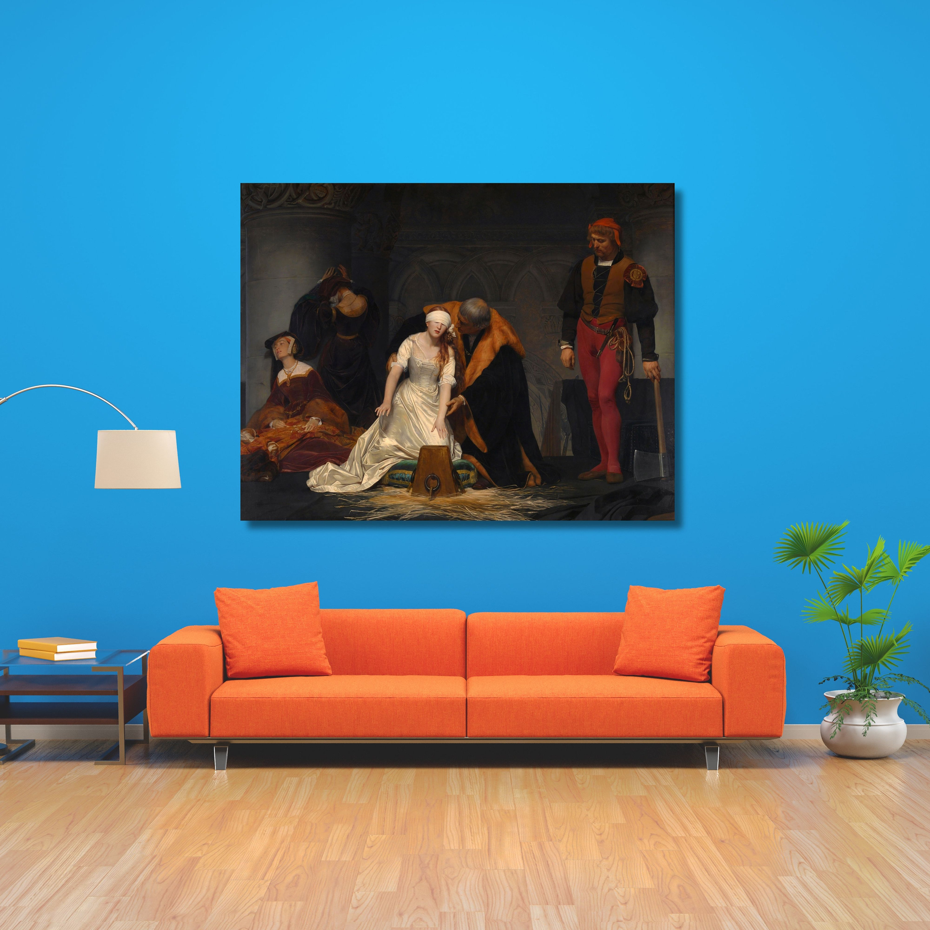The Execution of Lady Jane Grey by Paul Delaroche Canvas Wall Art ...