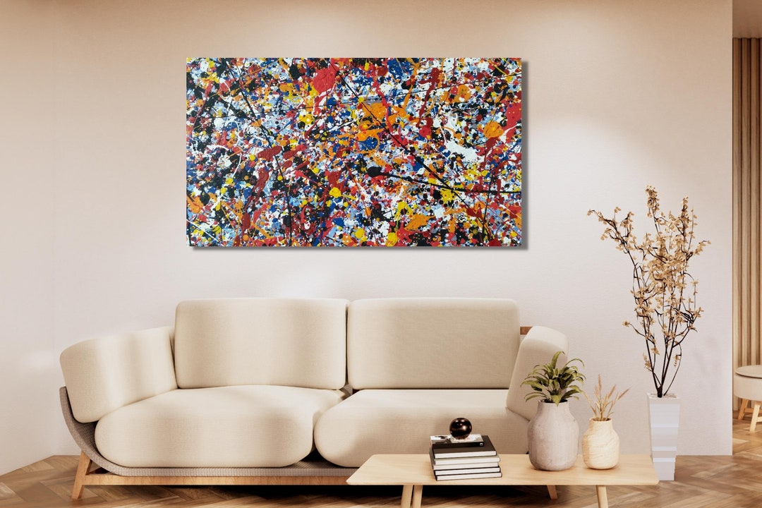 Jackson Pollock Print, Extra Large Canvas Wall Art Pollock Canvas Art ...