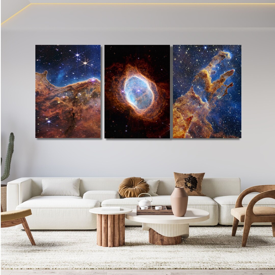 NASA Set of 3 Wall Art, NASA Canvas NASA Prints, Pillars of Creation ...