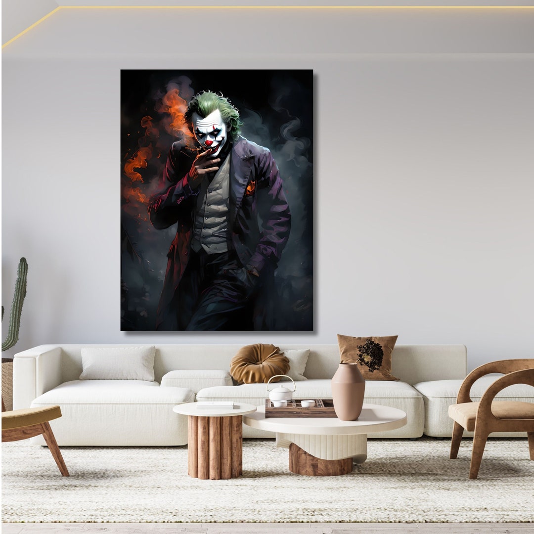 Joker Smokey Canvas Printing Wall Art,house Warming Gift,interior Ideas ...