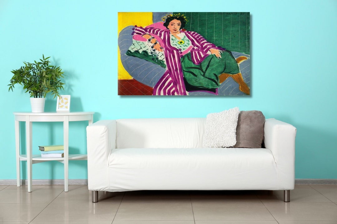 Odalisque in Red Jacket by Henri Matisse Poster Hanging Canvas Print ...