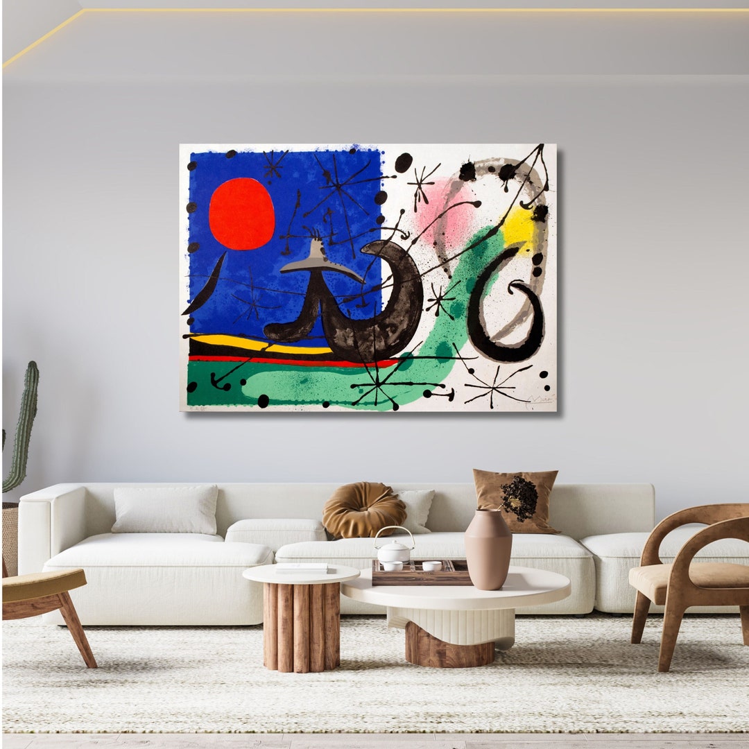 Extra Large Canvas Wall Art Joan Miro Poster,joan Miro Exhibition ...