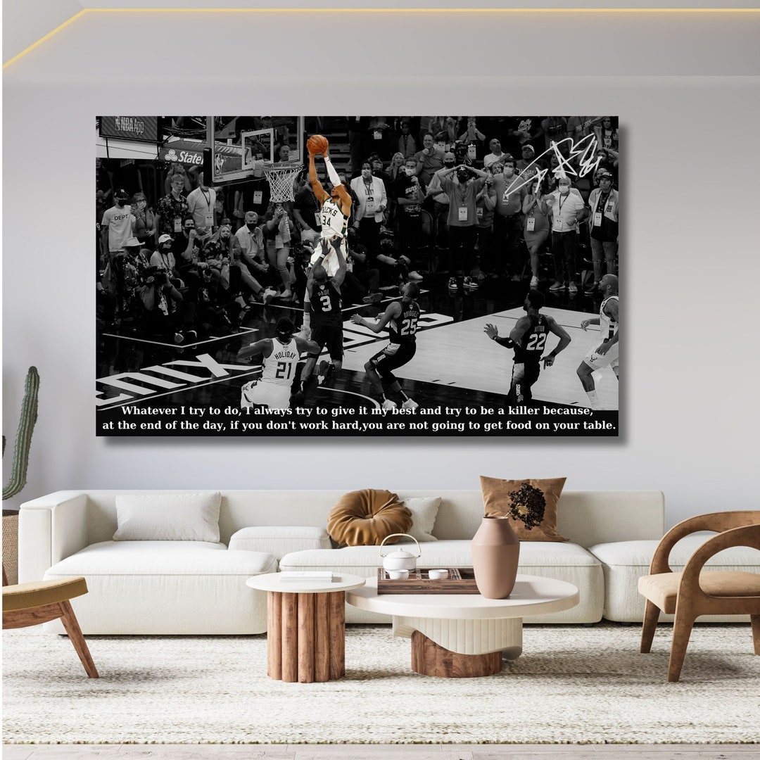 Giannis Poster Giannis Antetokounmpo Wall Art Motivational Hype ...