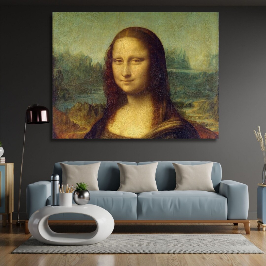 Leonardo Da Vinci the Mona Lisa, (1503-1506) Framed Poster Canvas Da ...