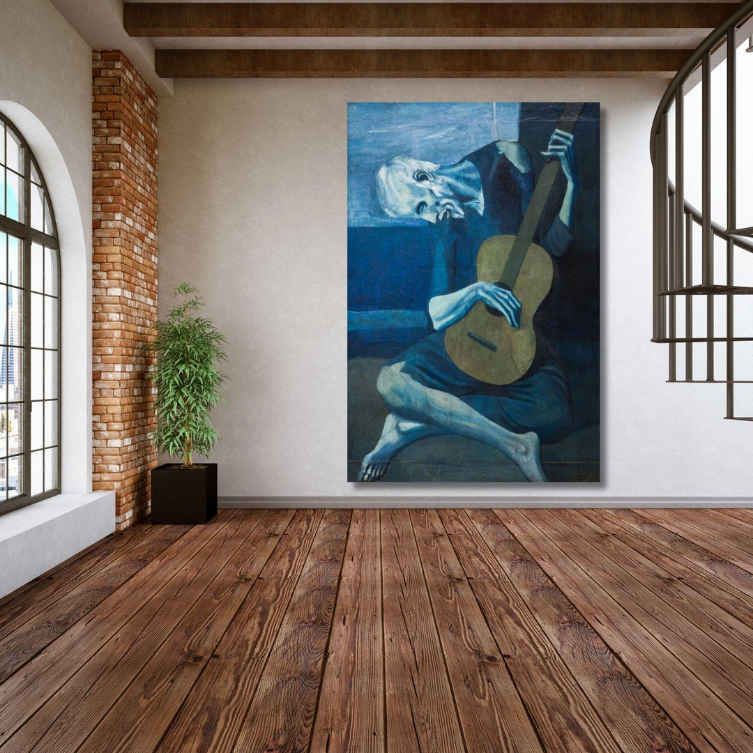 Picasso the Old Guitarist Canvas,the Old Guitarist by Pablo Picasso ...