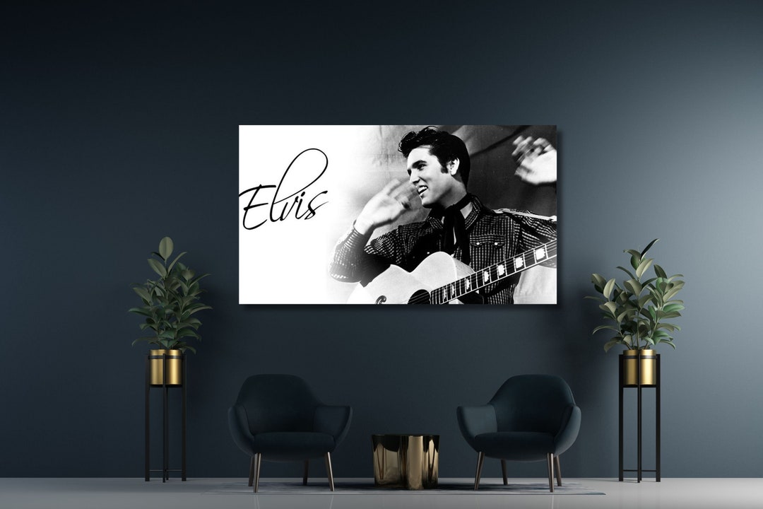 Elvis Presley Posterelvis Presley Canvas Wall Art Home - Etsy
