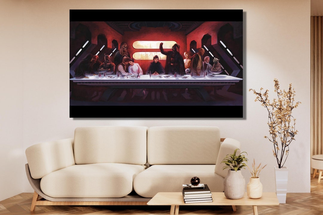 Last Supper Starwars,starwars Last Supper Wall Art,starwars Canvas ...