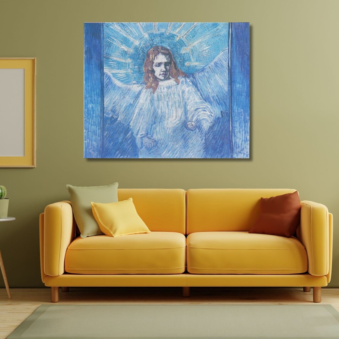 Vincent Van Gogh Wall Art,half Figure of an Angel After Rembrandt (1889 ...