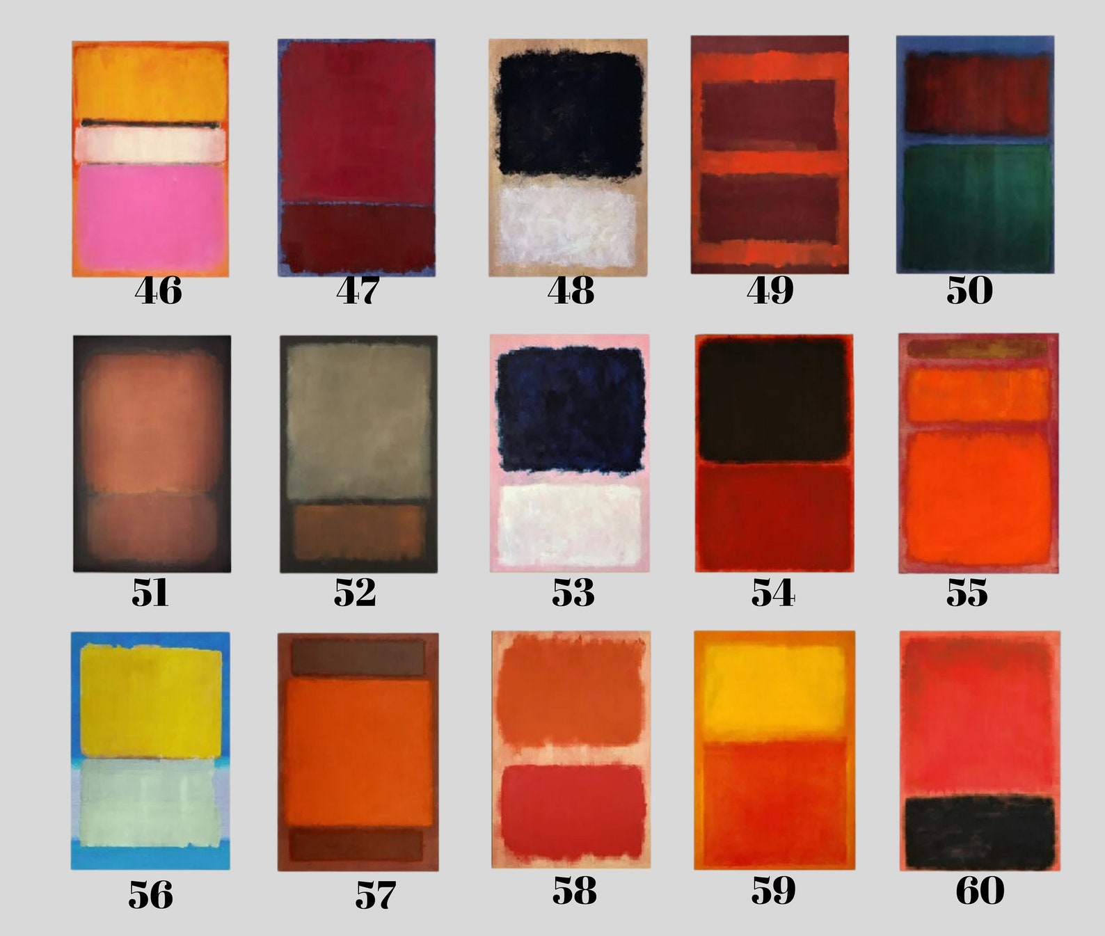 Custom Mark Rothko Wall Art, Choose One of From Rothko's 60 Artworks ...