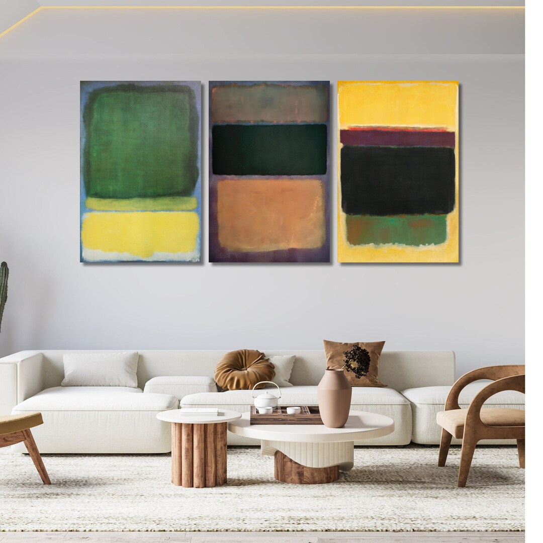 Mark Rothko Set of 3 Wall Art, Mark Rothko Canvas Prints, Mark Rothko ...