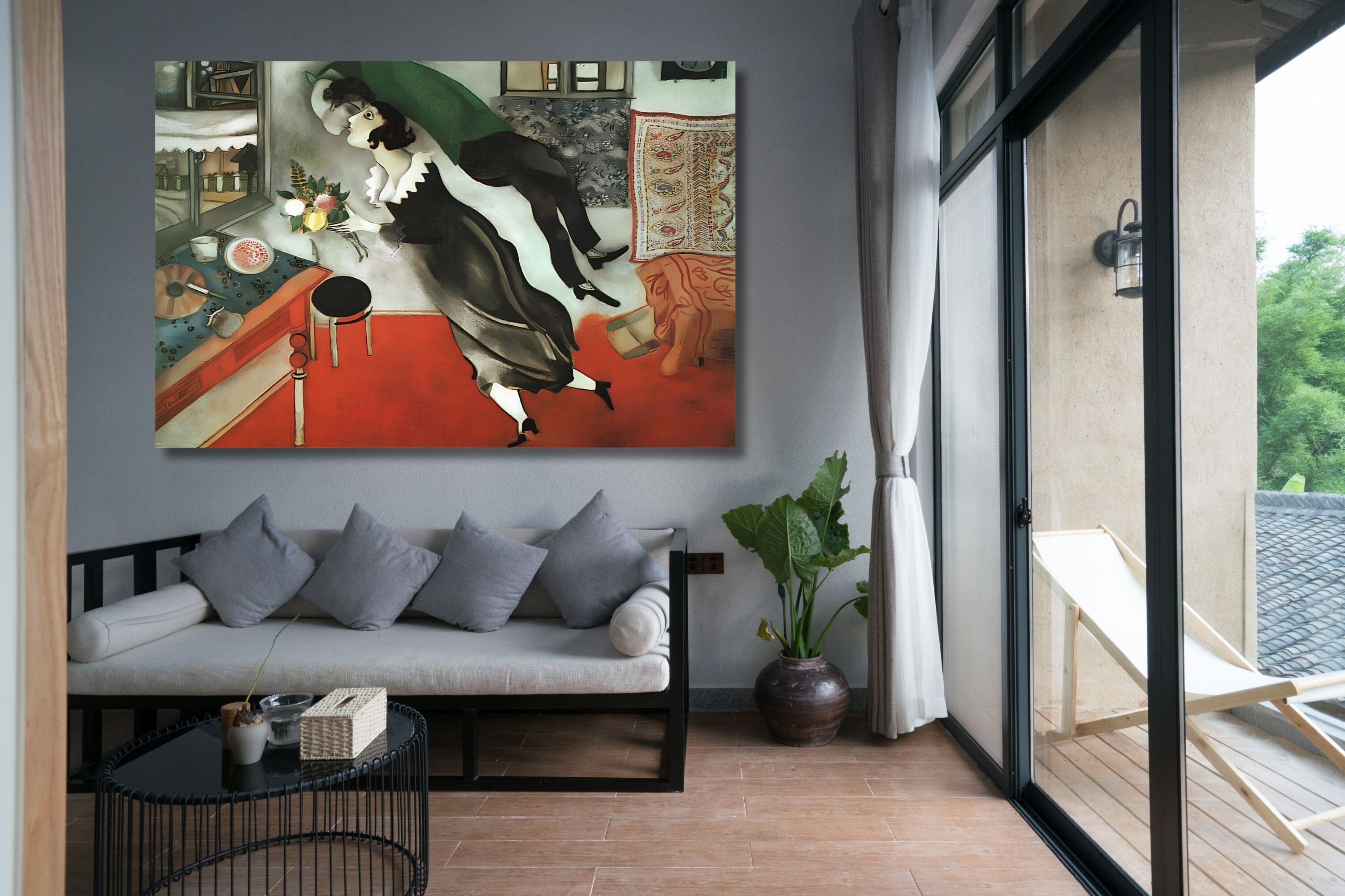Marc Chagall the Birthday Canvas Art,naive Art, Marc Chagall Canvas ...
