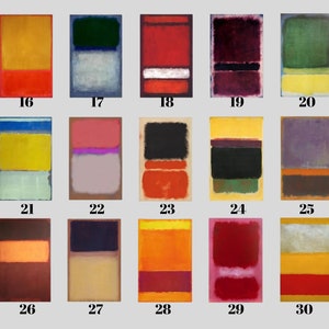 Custom Mark Rothko Wall Art, Choose One of From Rothko's 60 Artworks ...
