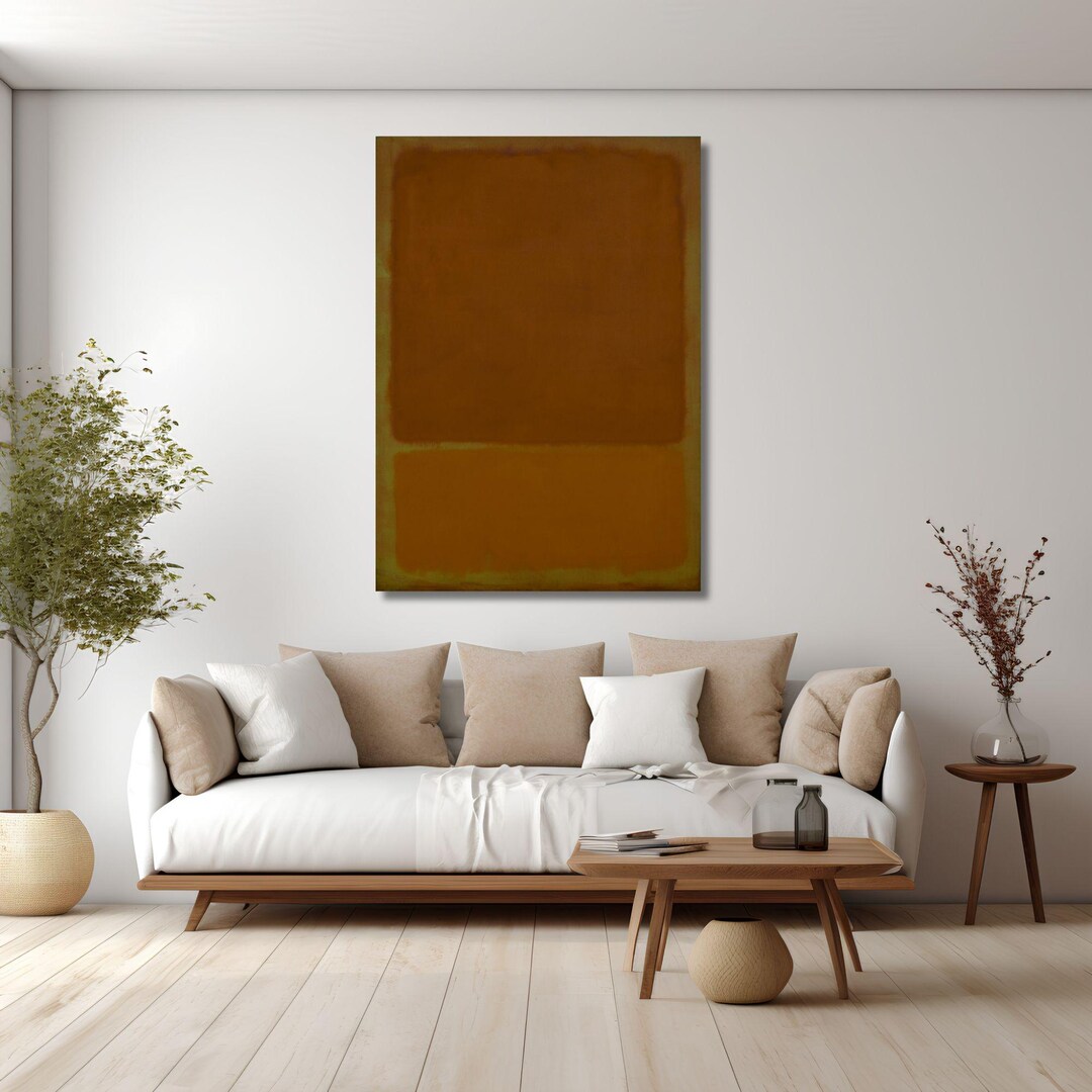 Mark Rothko Brown Canvas Wall Print,modern Wall Art,reproduction,mark ...