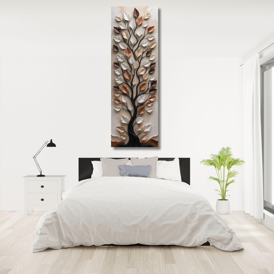 Sunrise Wood Art Colorful Brushstroke Canvas Art, Rainbow Abstract ...
