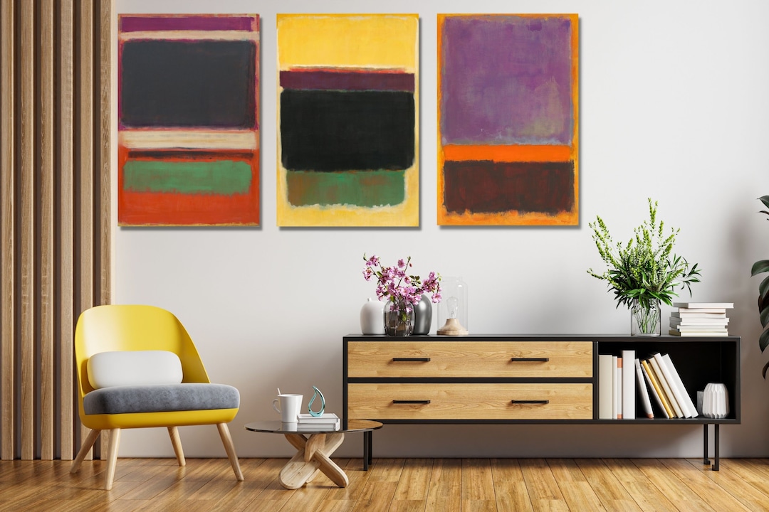 Mark Rothko Set of 3 Wall Art, Mark Rothko Canvas Prints, Mark Rothko ...