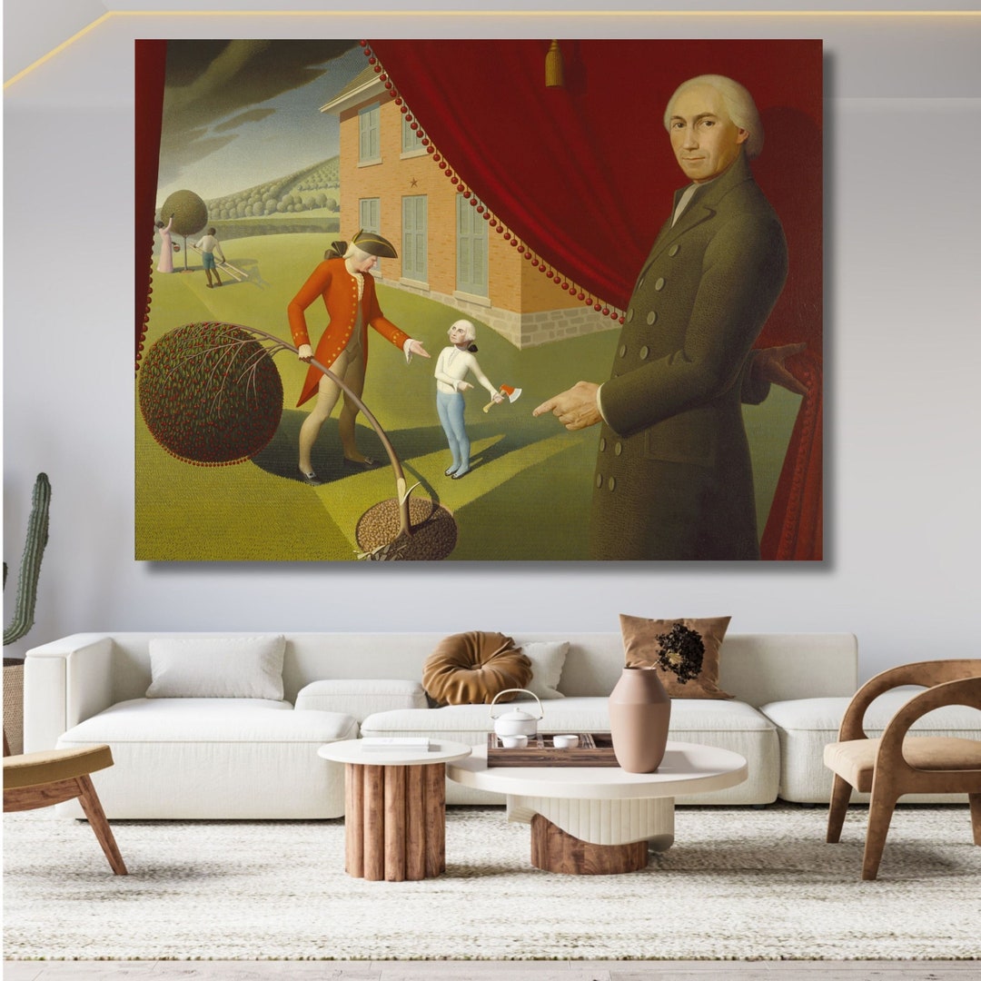 Grant Wood Parson Weems's Fable Grant Wood Sartle - Rogue Art History ...