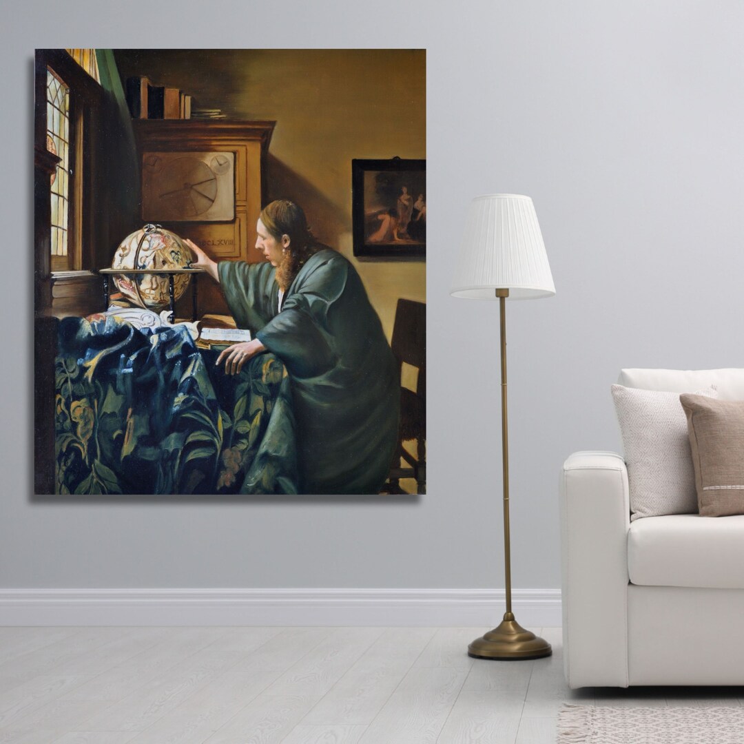 Johannes Vermeer the Astronomer Art Print, Johannes Vermeer Design Art ...