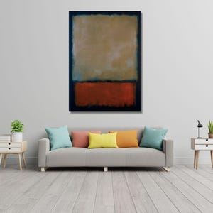 Mark Rothko Dark Blue Canvas Wall Print,modern Wall Art,reproduction ...