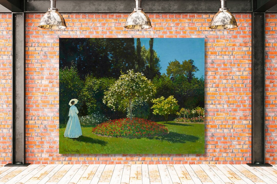 Claude Monet's Lady in the Garden (1867) by Claude Monet Canvas Wall ...