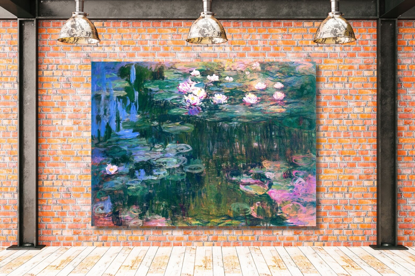 Water Lilies by Claude Monet High Resolution Wall Art Monet's Canvas ...