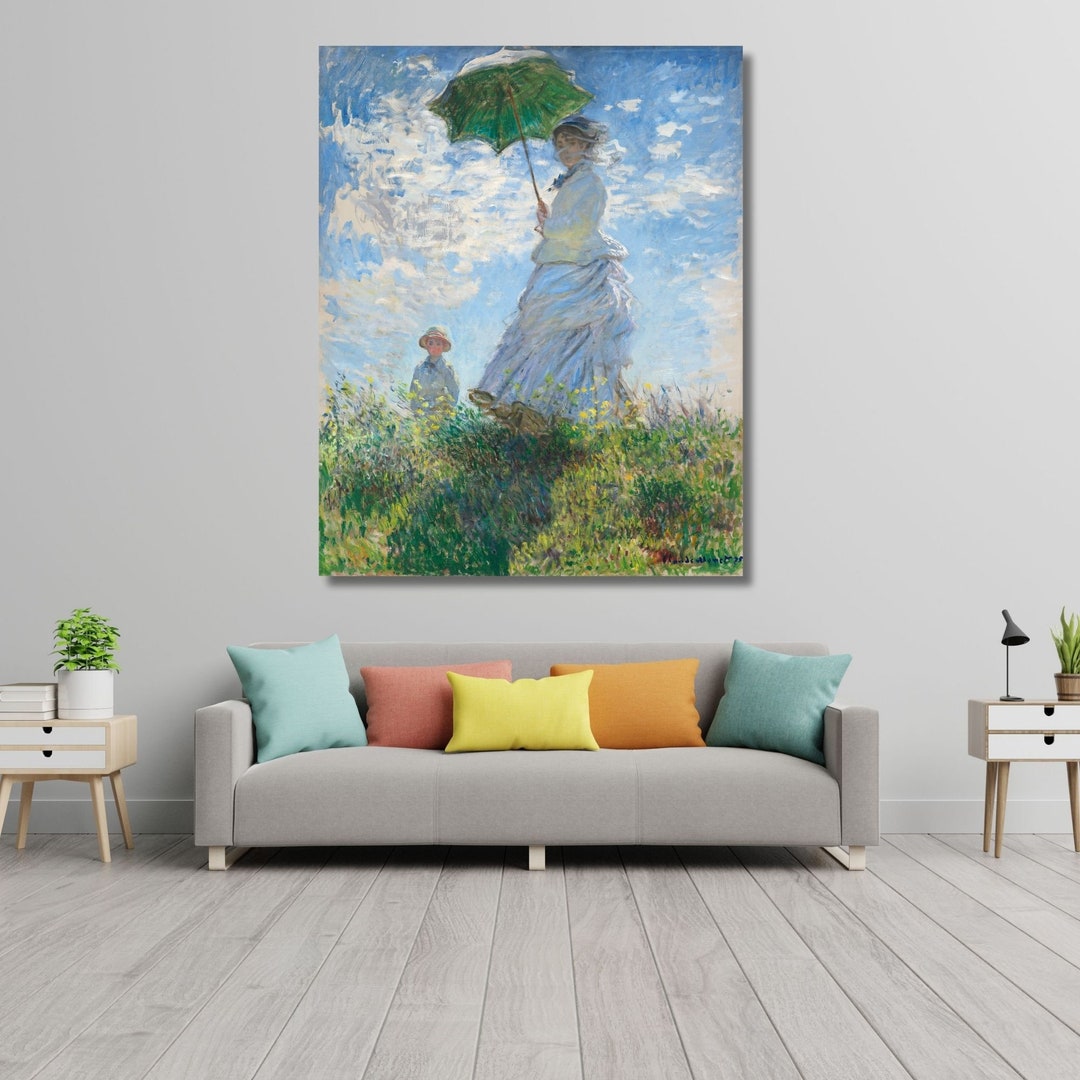 Claude Monet's Madame Monet and Her Son (1875) by Claude Monet Canvas ...
