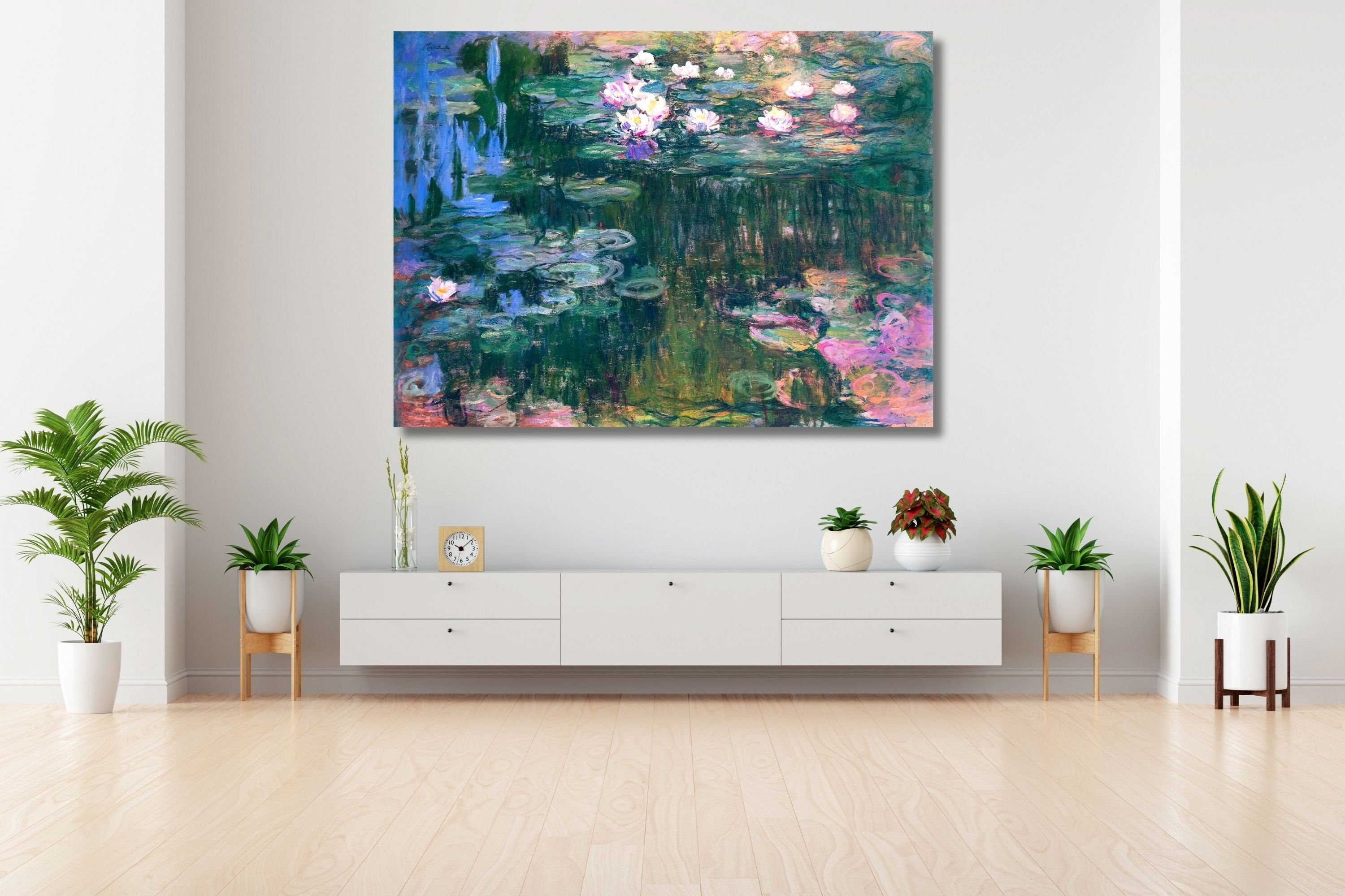 Water Lilies by Claude Monet High Resolution Wall Art Monet's Canvas ...