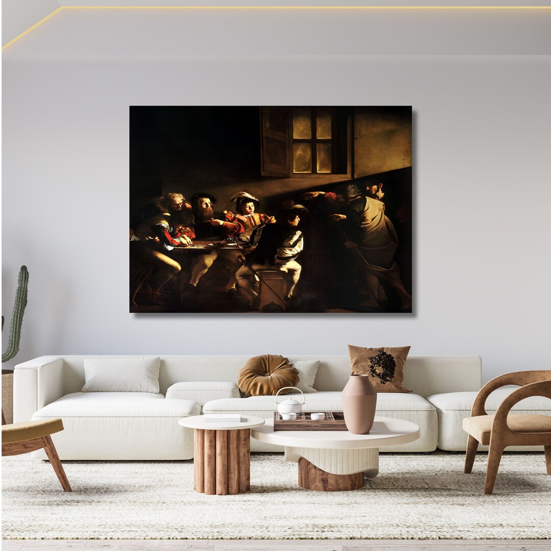 The Calling of St Matthew by Caravaggio Canvas Wall Art Caravaggio ...