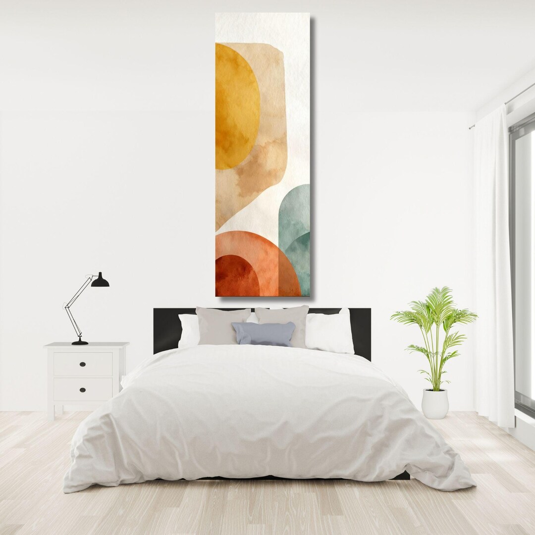 Sunrise Wood Art Colorful Brushstroke Canvas Art, Rainbow Abstract ...