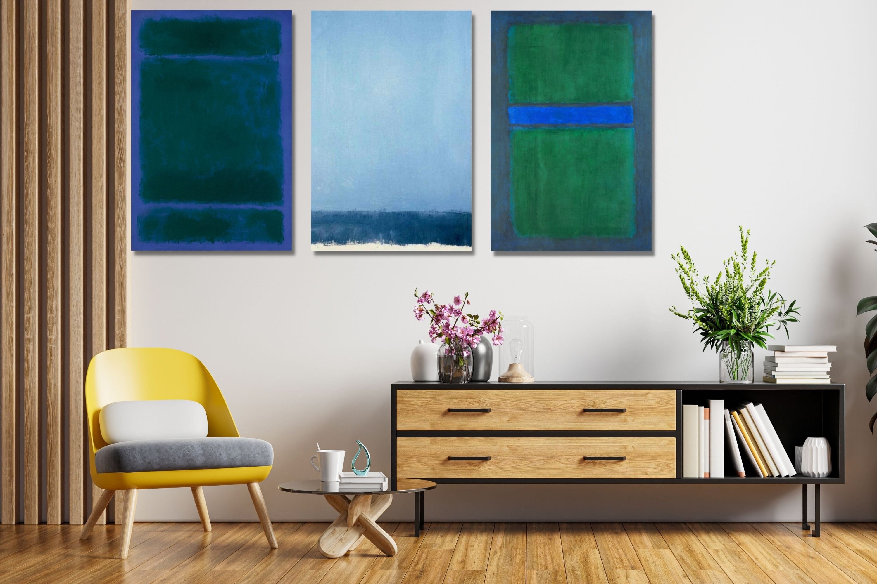 Mark Rothko Set of 3 Wall Art, Mark Rothko Canvas Prints, Mark Rothko ...