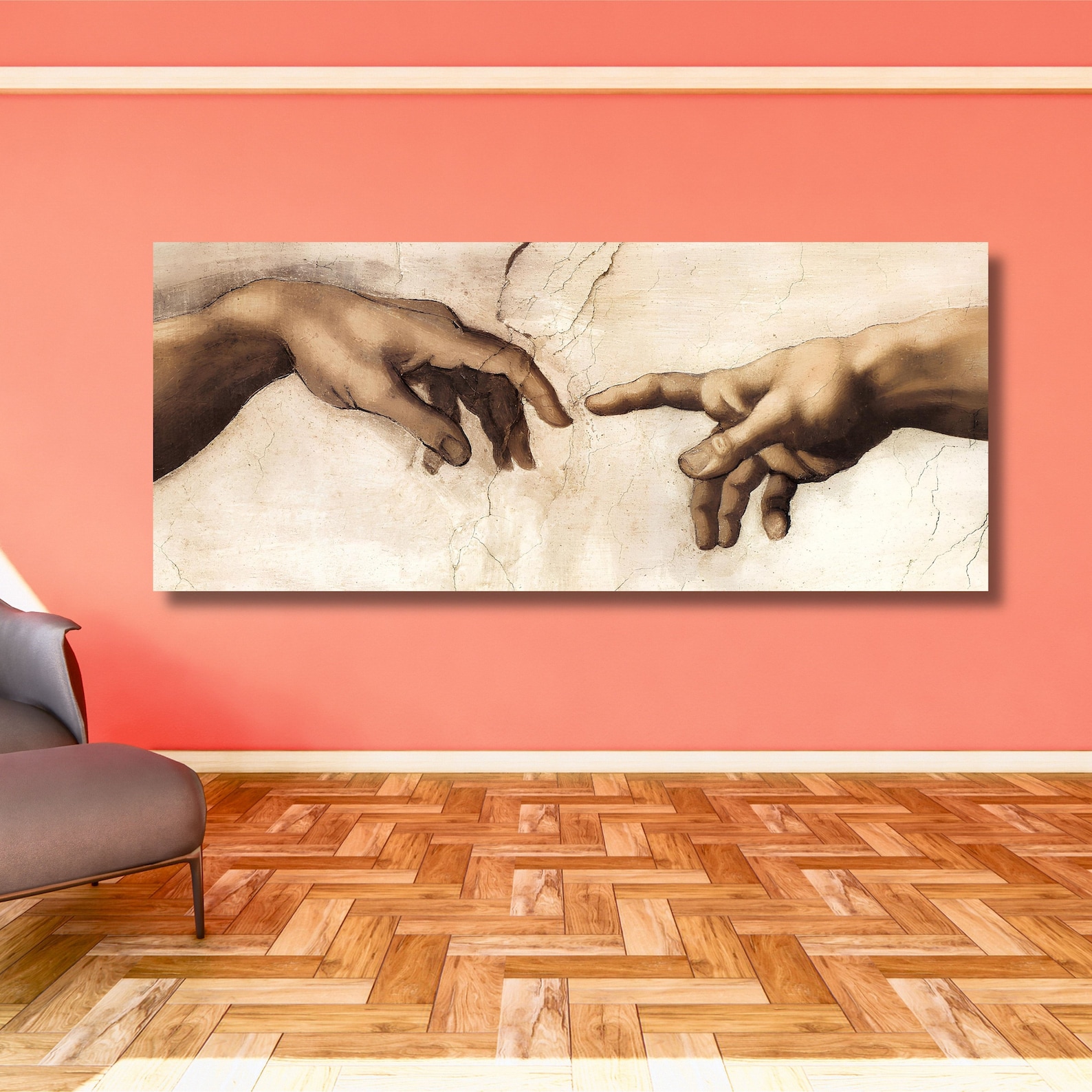 The Creation of Adam by Michelangelo Creation of Adam Hands (detail ...