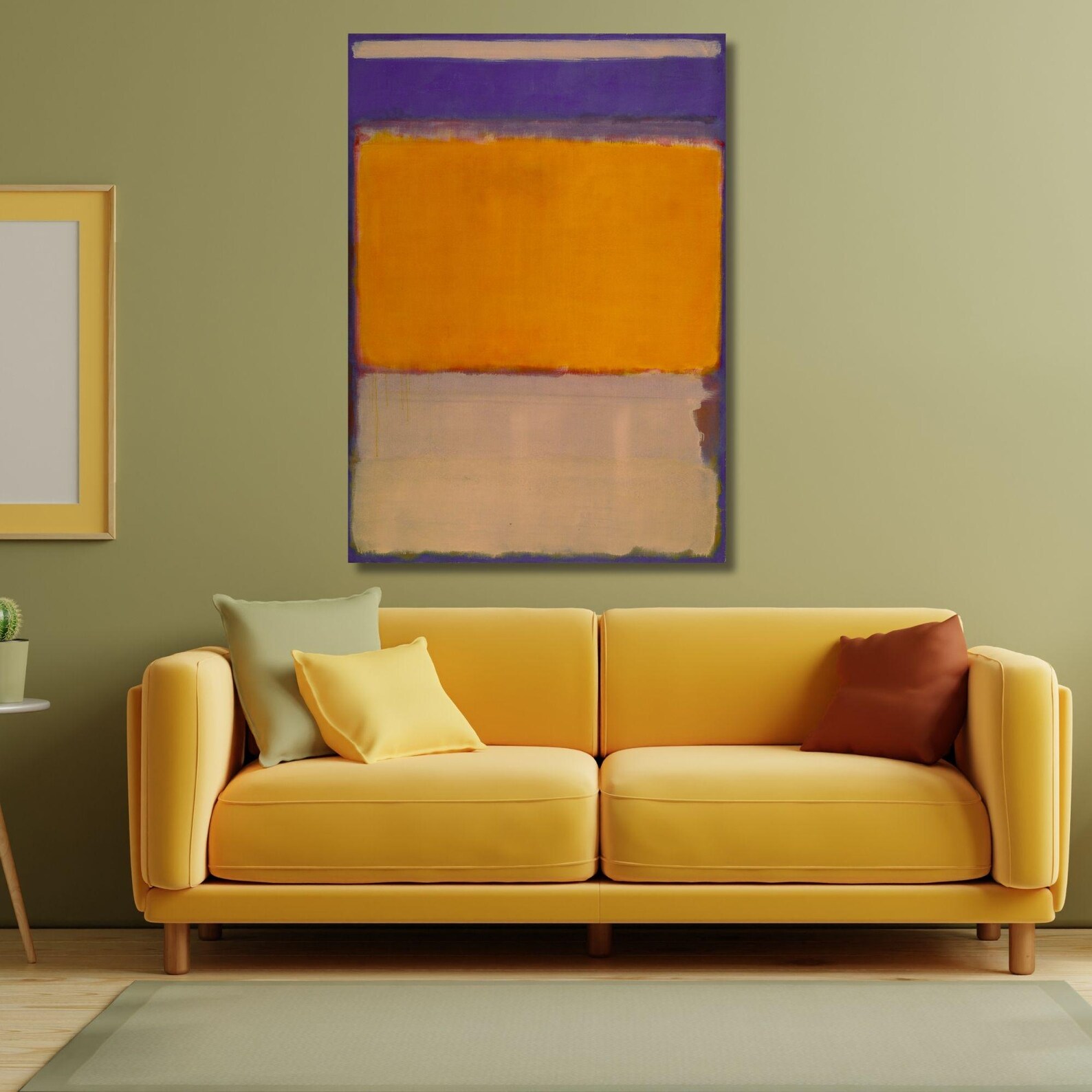 Mark Rothko Yellow Canvas Wall Print,modern Wall Art,reproduction,mark ...