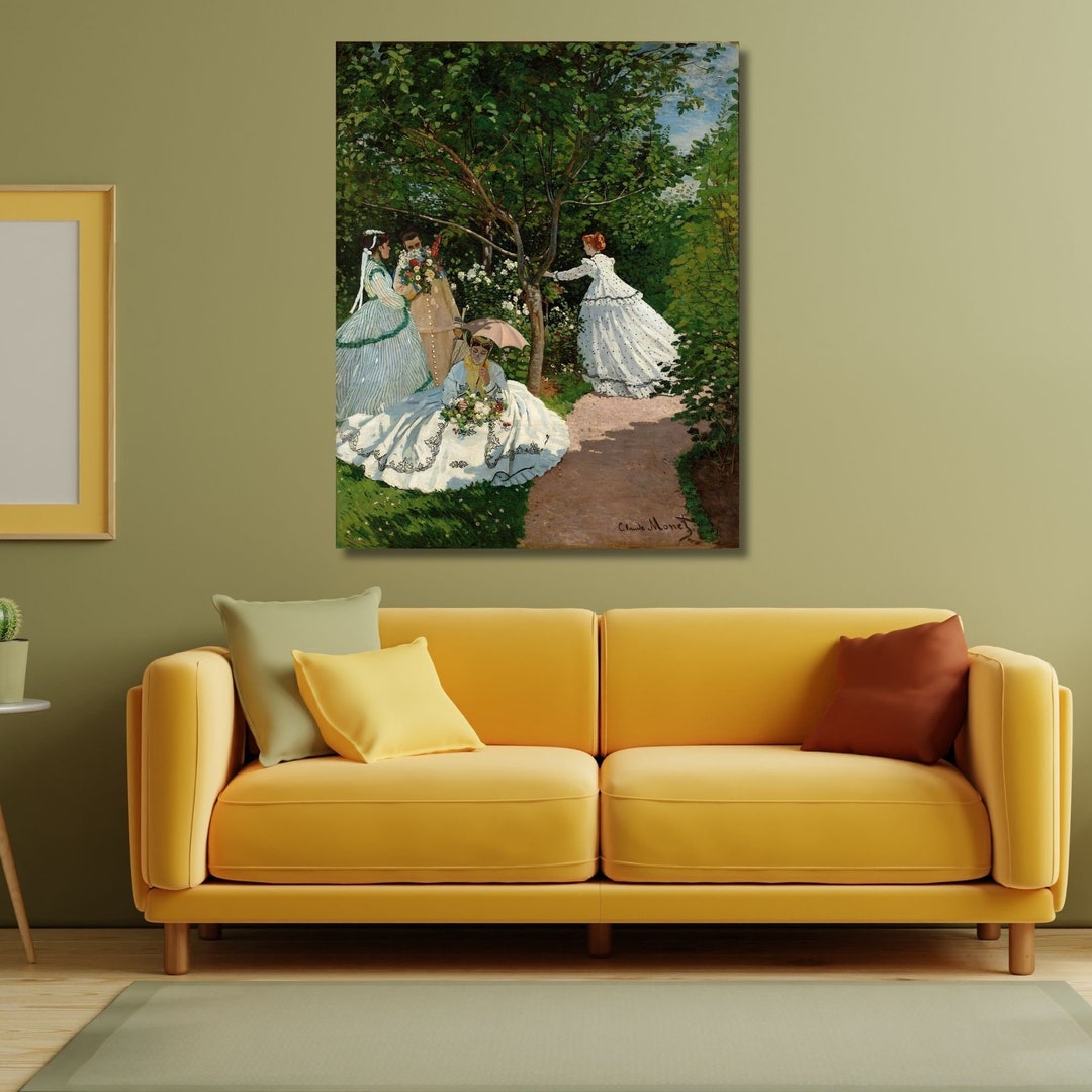 Claude Monet, Femmes Au Jardin by Claude Monet Canvas Wall Art Living ...