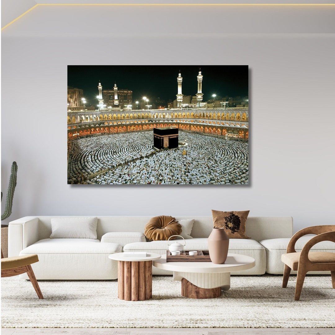 Kaaba Canvas Wall Art,kaaba Poster Print,mekka Extra Large Canvas Wall ...