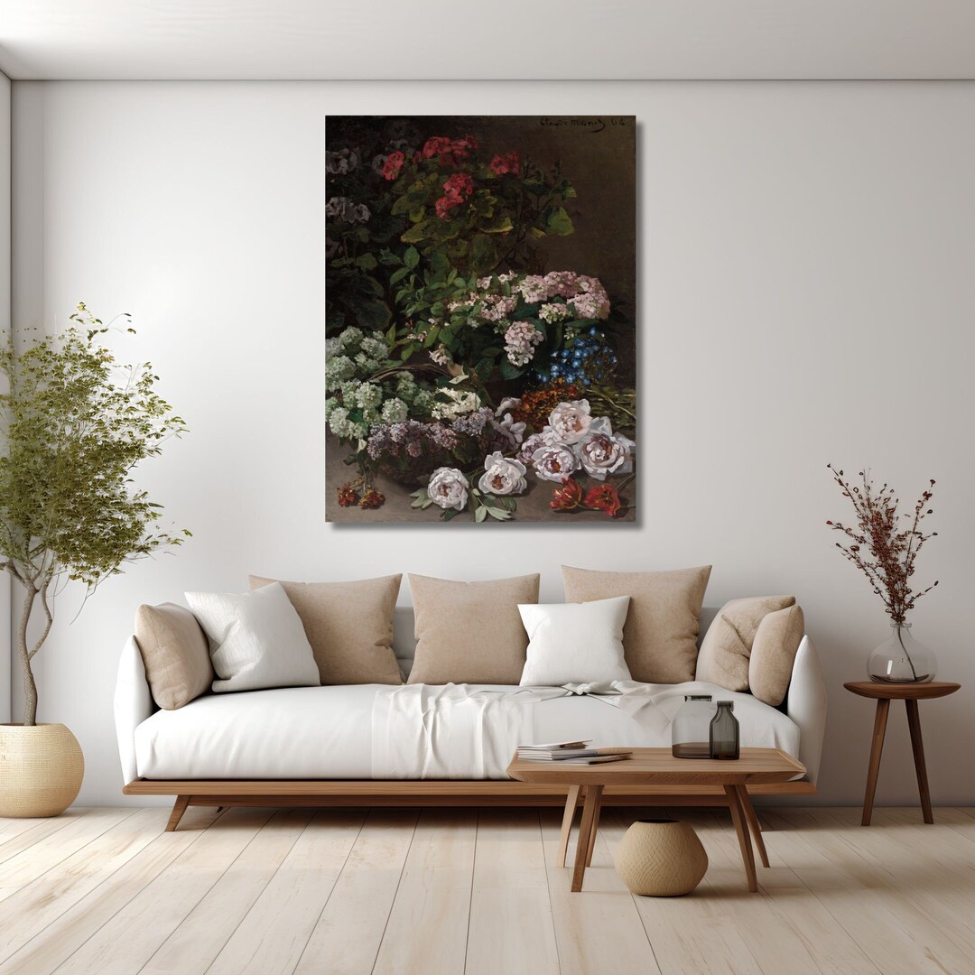 Claude Monet Spring Flowers (1864) by Claude Monet Wall Art Print Art ...