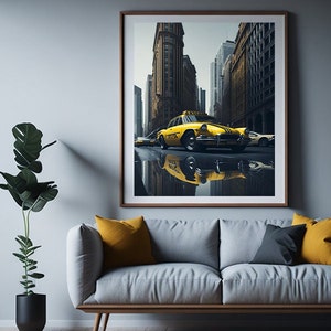 Newyork Yellow Taxi Wall Art Newyork Yellow Taxi Car Newyork Street ...