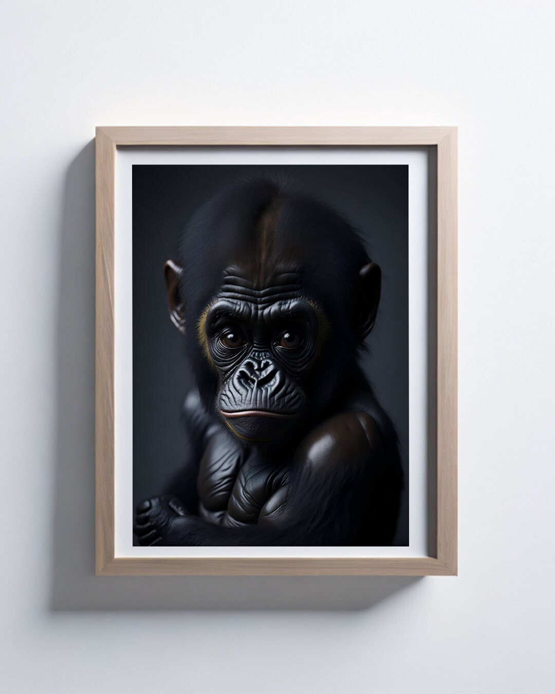 Animals Wall Poster Baby Monkey Art Wall Poster Design Baby Room Wall ...