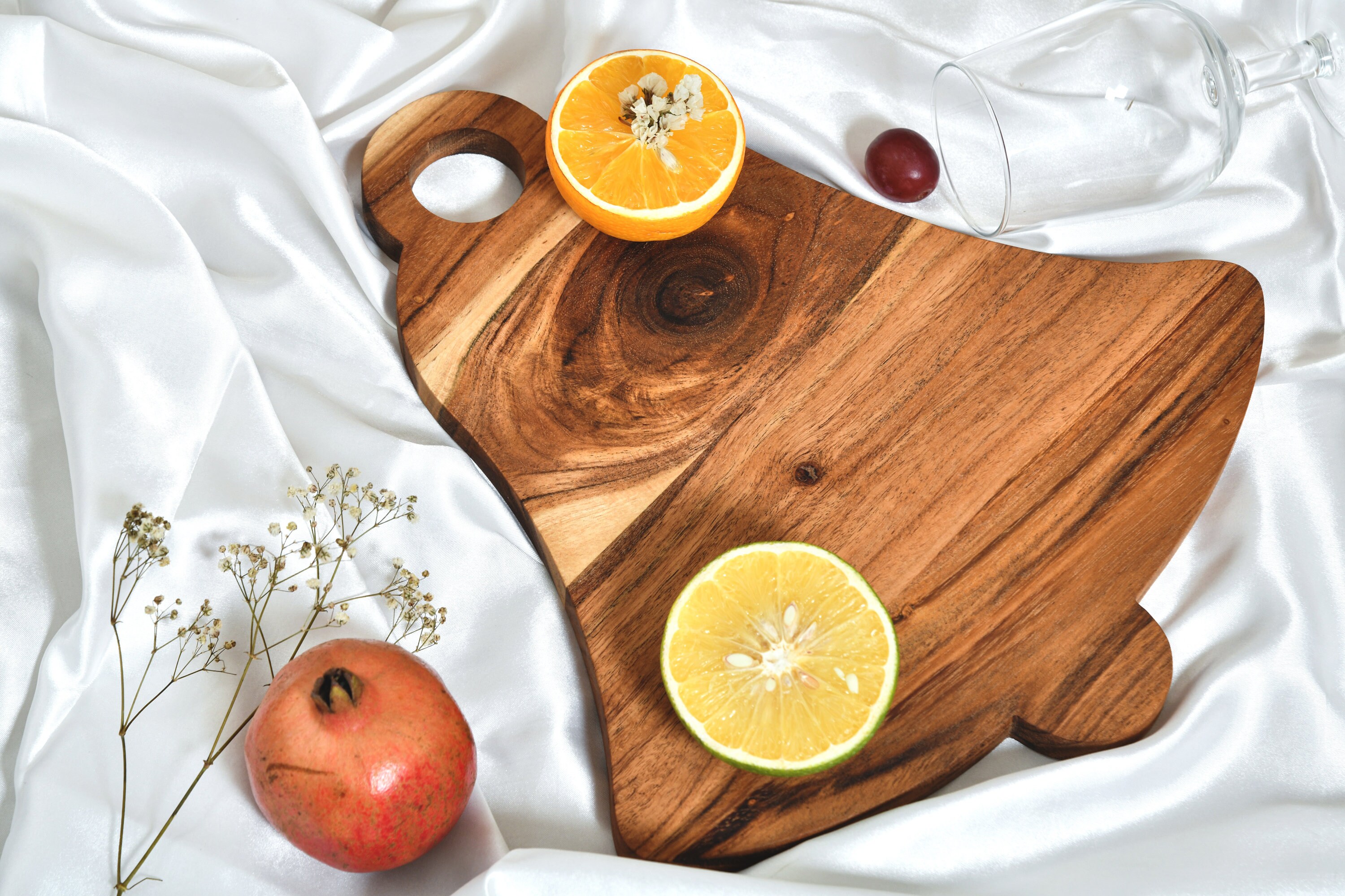 Handmade Bell Design Wooden Cutting Board & Serving Charcuterie Platter ...