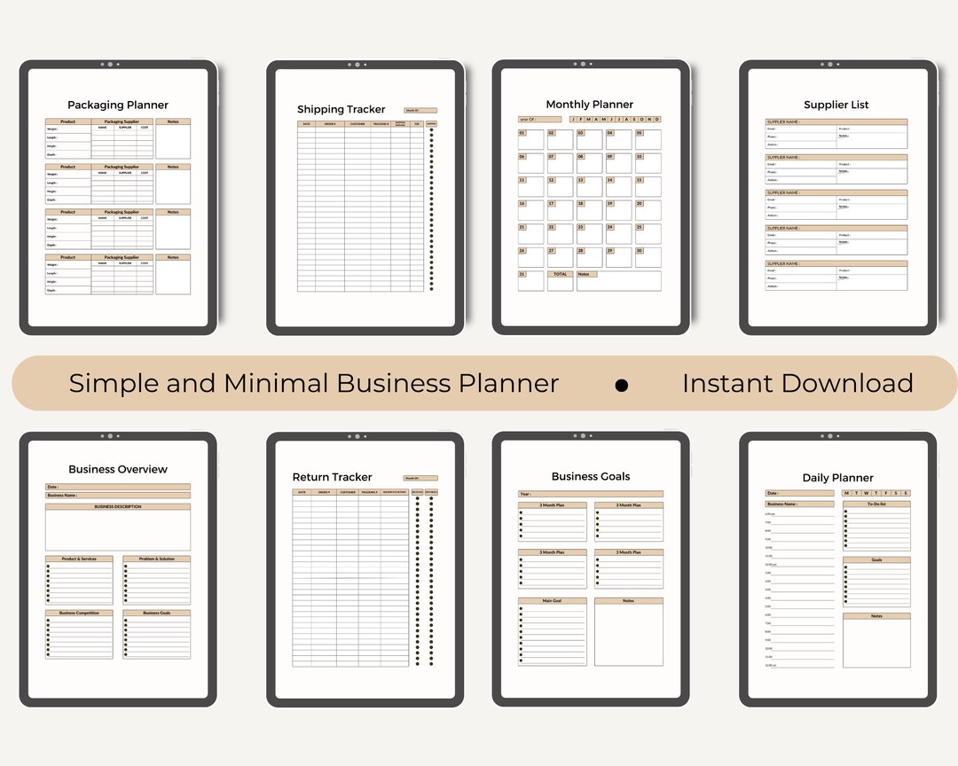 Business Planner Printable Business Planner PDF Business Planning ...