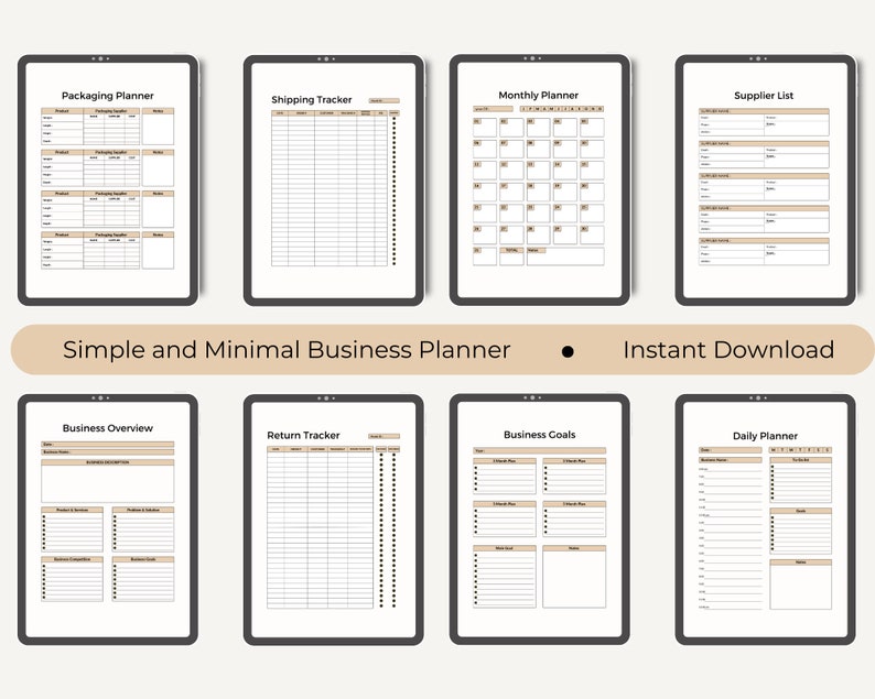Business Planner Printable Business Planner PDF Business Planning ...